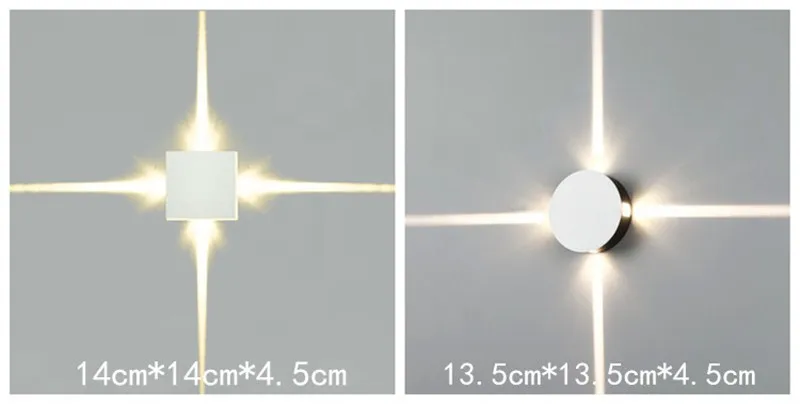 4 Narrow Beam Spot Lights Led Wall Lighting Effect Light Rectangle ...
