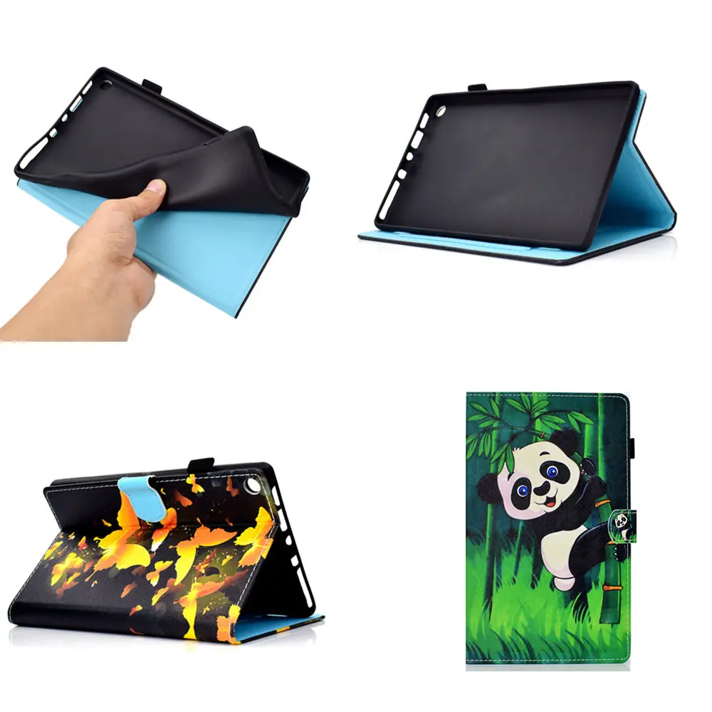 Fashion Cartoon Cat Flip Case For Amazon New Kindle Fire HD 8 HD8 2016 ...