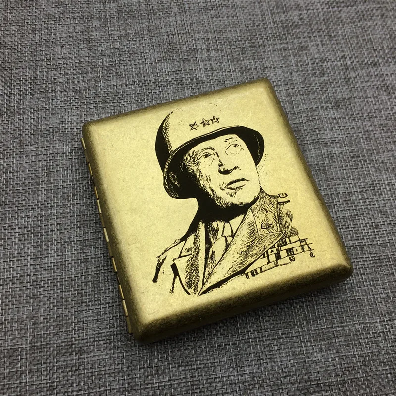 World War 2 General Patton Copper Cigarette Case Box Male Metal ...