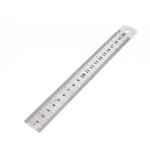 Stainless Steel Straight Ruler Metal Double Sided Compact High ...