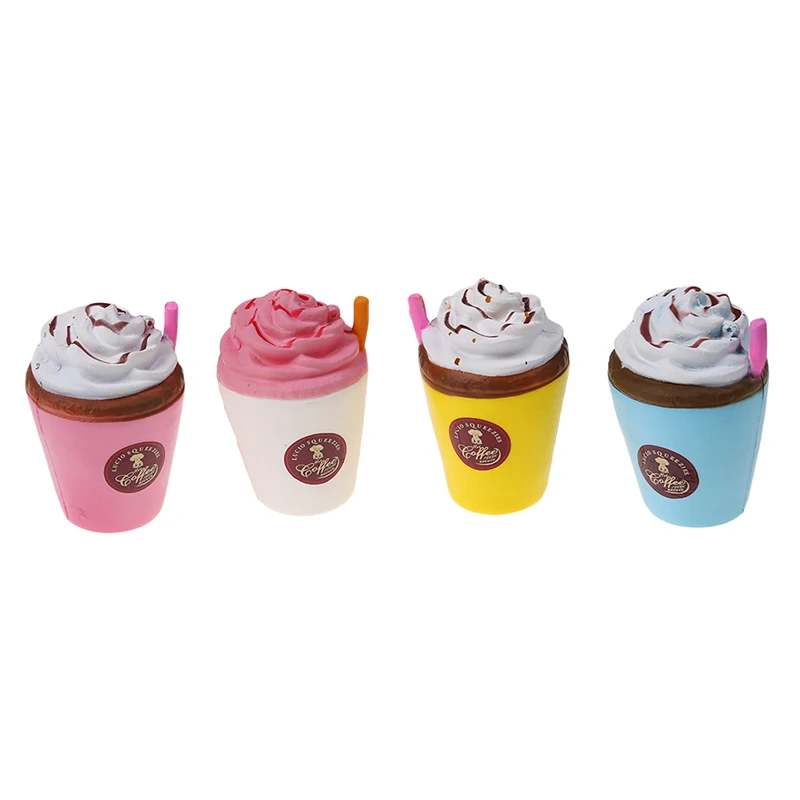 Wholesale Cute Coffee Cup Soft Squishy Slow Rising Cream Scented Squish ...