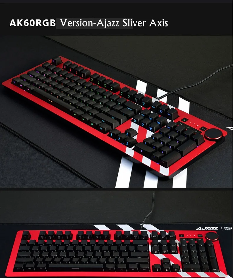 Ajazz AK60 USB проводной боковой резьба белый светильник/RGB подсветка ...