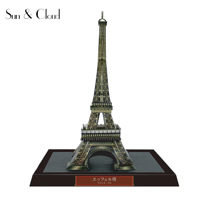 3d Eiffel Tower Architectural Building Paper Model Assemble Hand Work ...