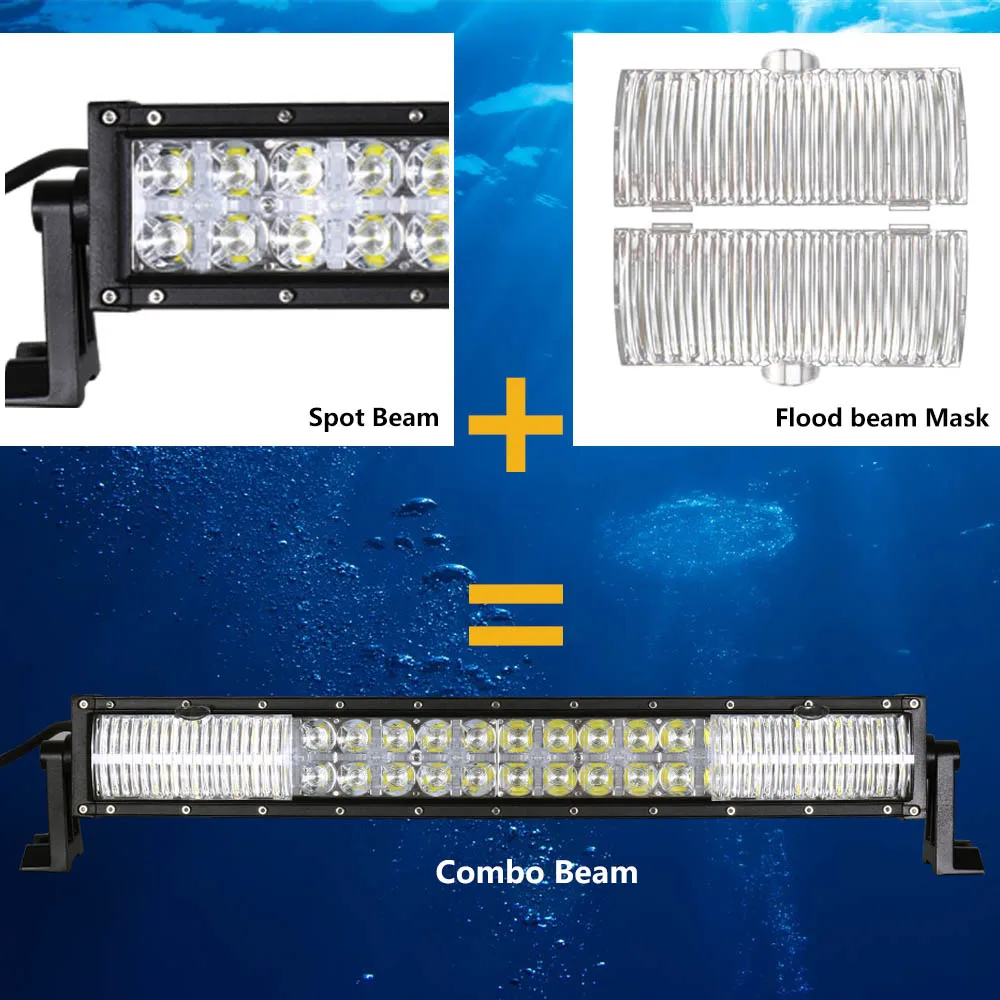 22 inch 7D Curved LED Bar with DRL LED Work Light Bar for Tractor ...