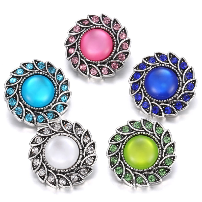 6pcs/lot Wholesale Snap Button Jewelry Grain shape 18mm Snap Button Cat ...