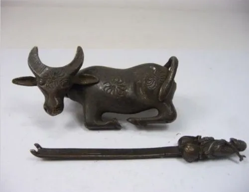 Metal Crafts China Hand Carved Cow shaped Brass Locks And Keys Flowers ...