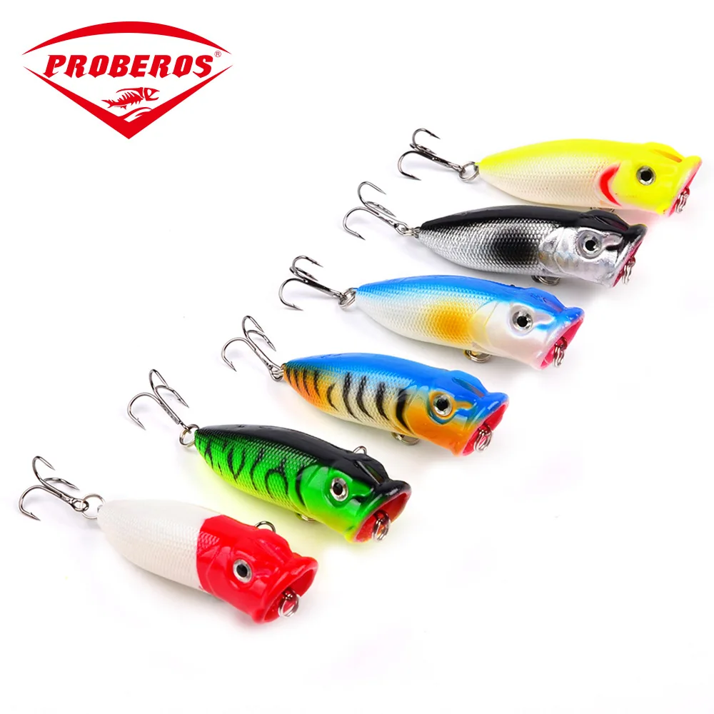 6 unids señuelos Popper señuelo pesca 6 nuevo color popa señuelos 7 cm ...