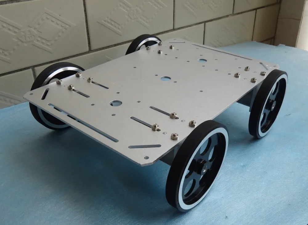 스마트 Rc 로봇 자동차 섀시 4wd 37mm 모터 Arduino 로봇용 금속 휠 포함 원격 제어 Diy Roboitc 모바일 플랫폼 장난감부품 And 액세서리