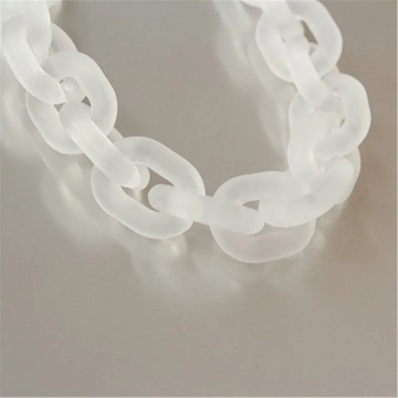 40pcs-Matte-White-Oval-Acrylic-Chunky-Chain-Links-Plastic-Necklace ...