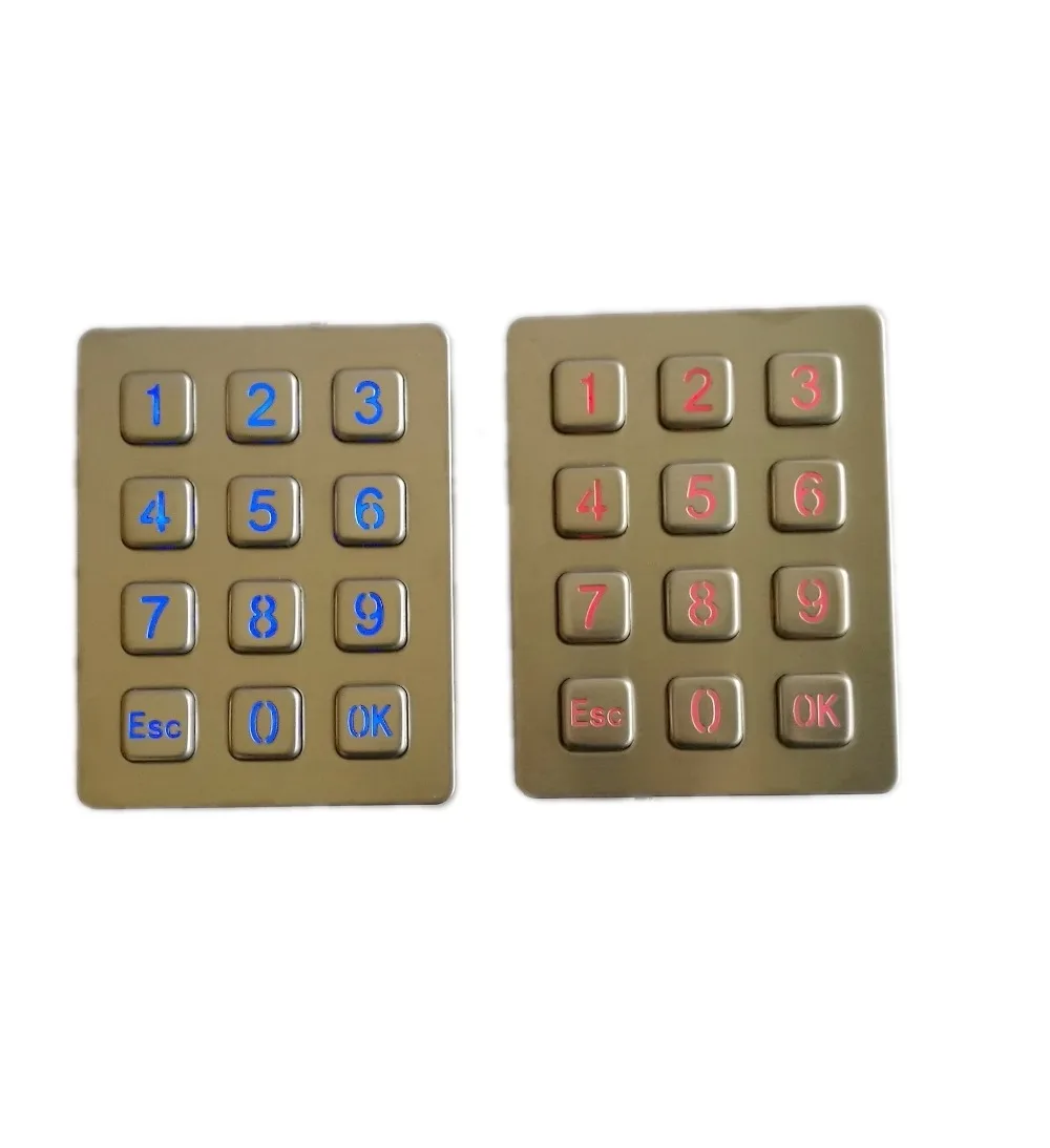 Illuminated-12-keys-metal-numeric-backlit-USB-keyboard-Stainless-steel ...