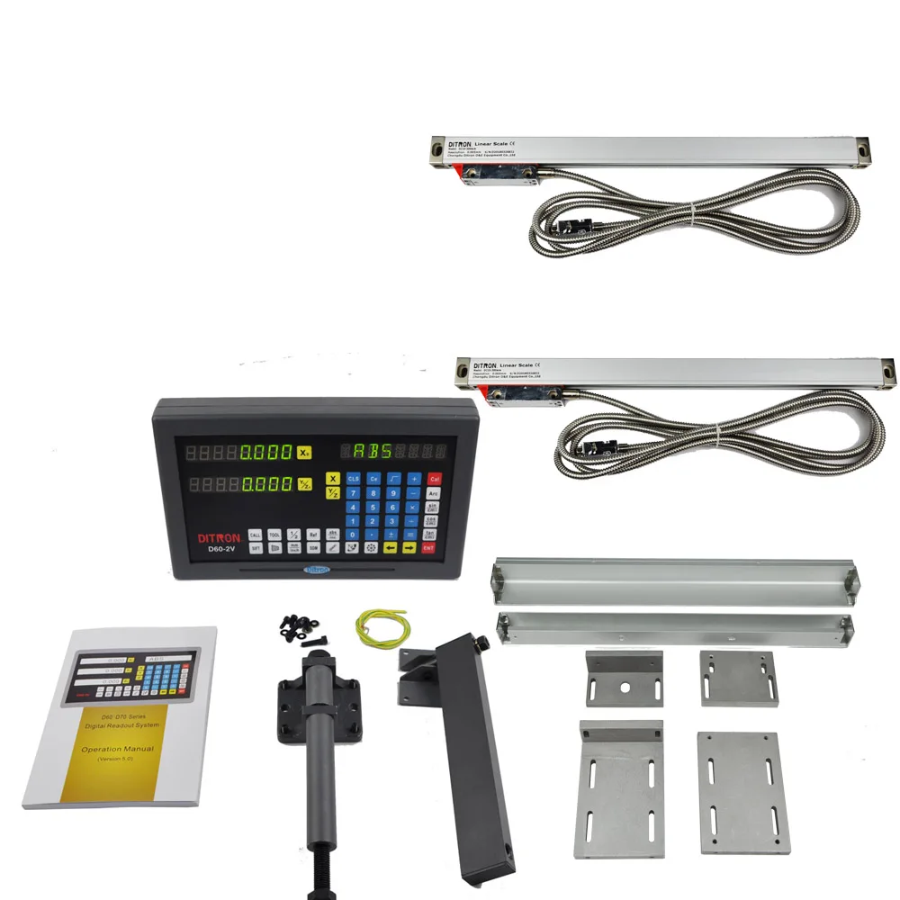 Dro 2 Axis Dro Digital Readout With New Design For Milling Machine Lathe Machine With 2 Pcs