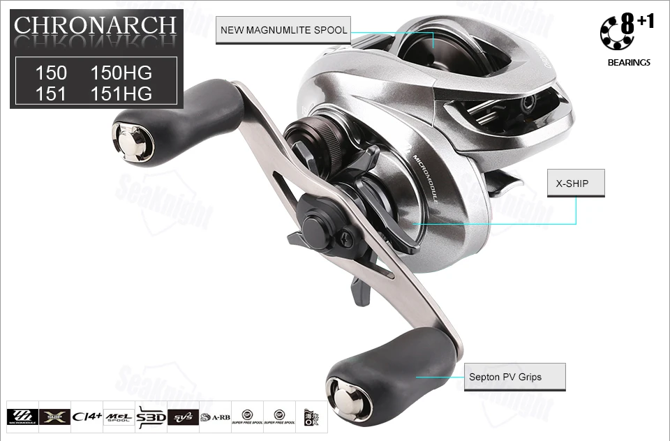 Новинка Shimano CHRONARCH MGL 150 151 150HG 151HG катушка для ловли ...