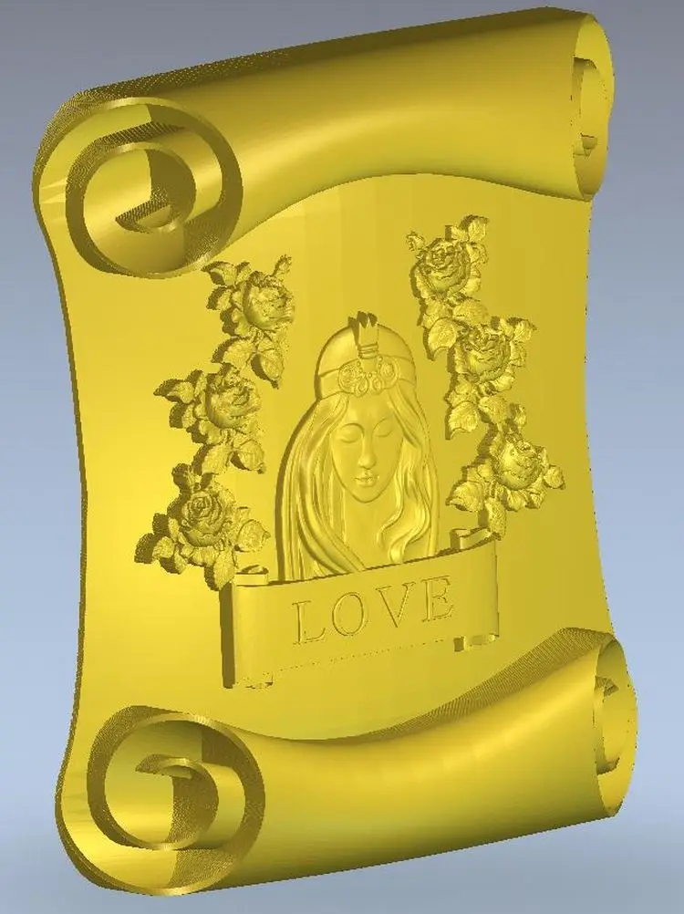 3d Model Relief For Cnc In Stl File Format Scroll In Wood Routers From