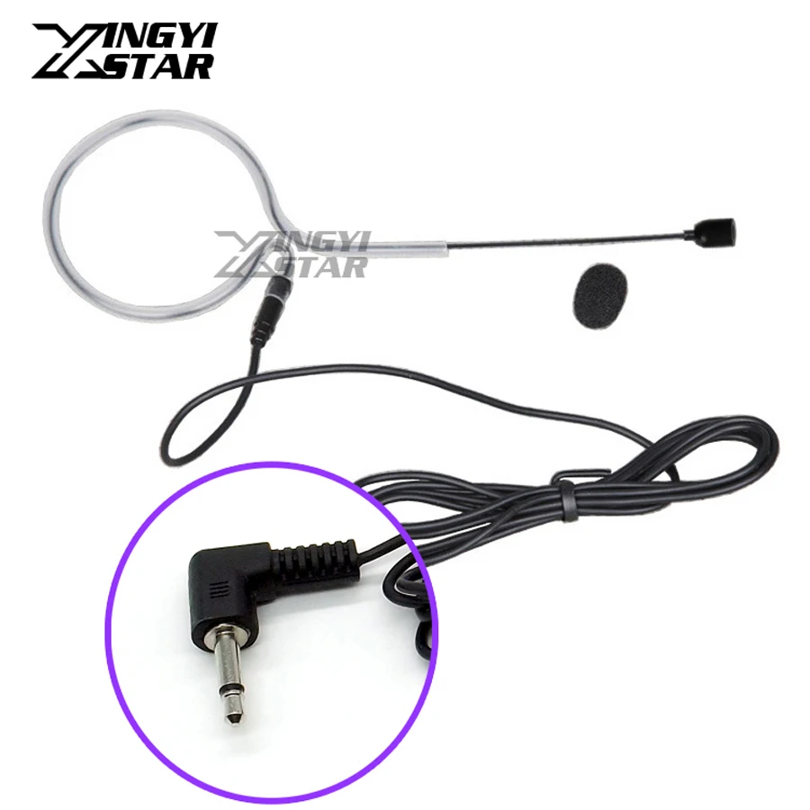 10pcs 3.5mm Plug Single Ear Hook Headworn Headset Microphone Mike ...