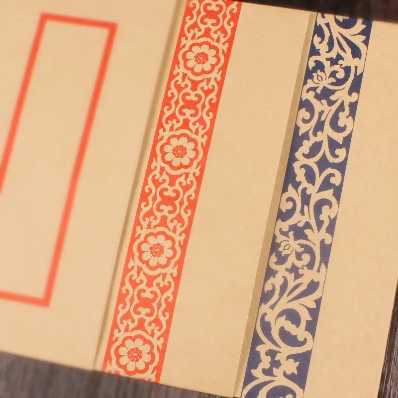 50 pcs China wind envelope No. 5 Chinese traditional kraft paper red ...