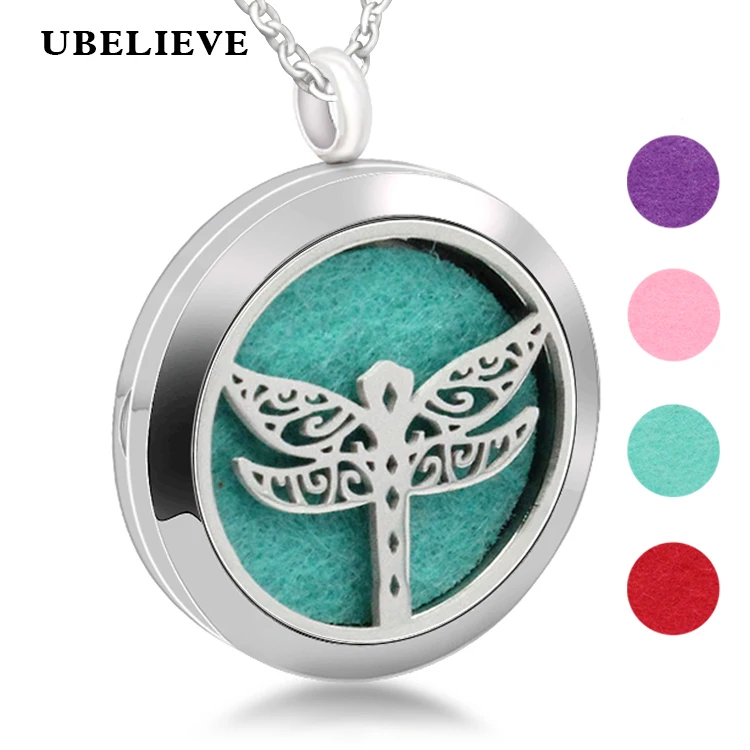 Aromatherapy Locket Pendant 30mm Stainless Steel Aromatherapy Essential ...