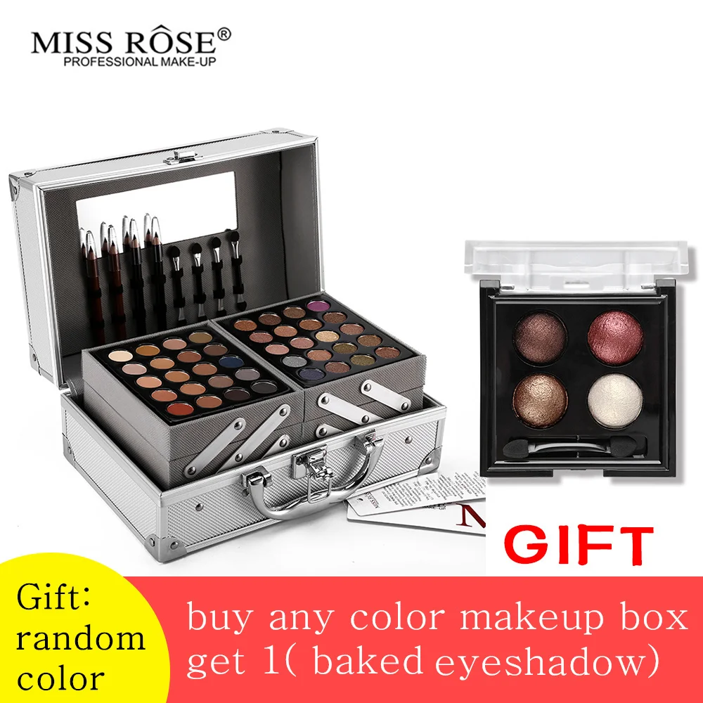 Miss Rose Face Powder Makeup Set Matte & Shimmer Eyeshadow Palette ...