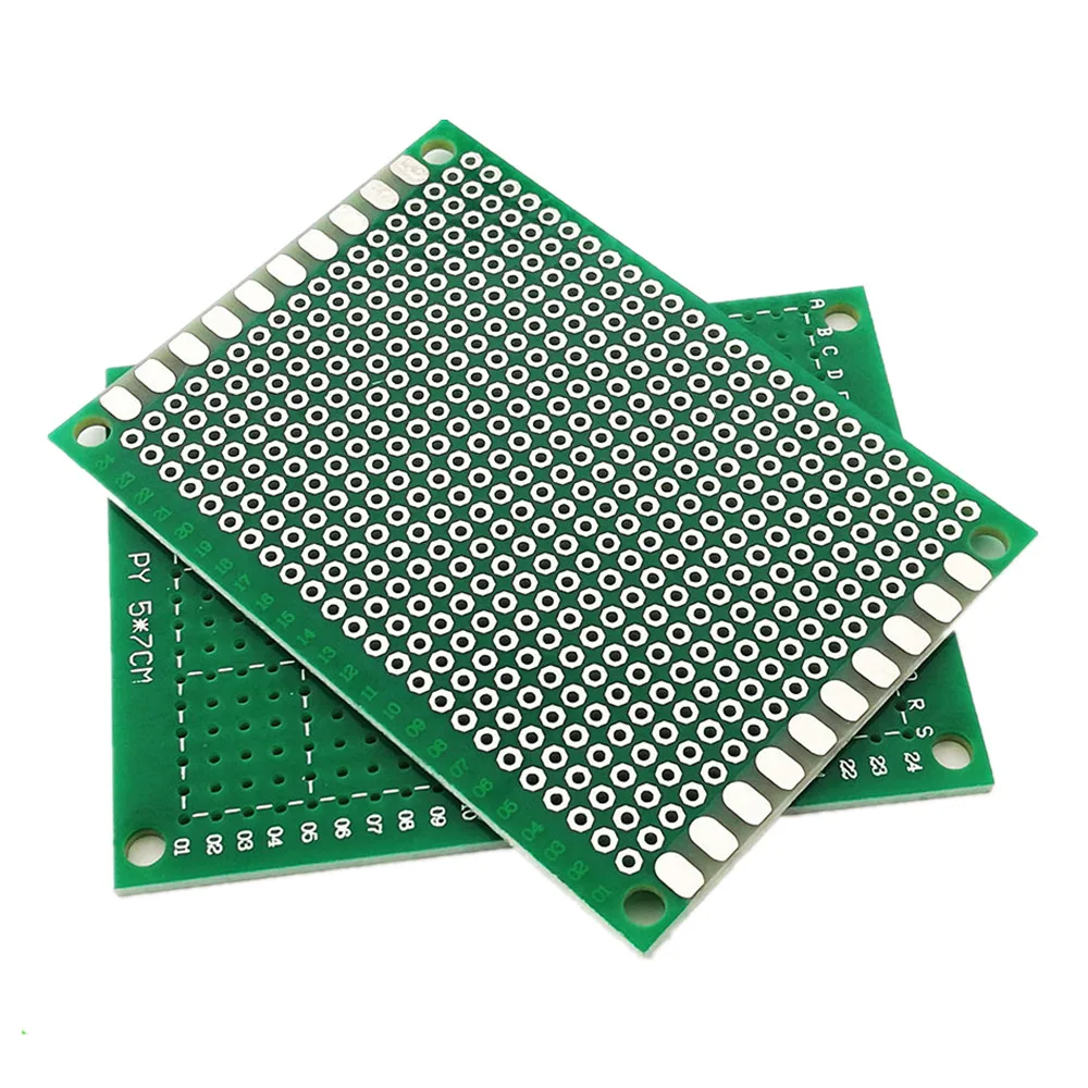 Placa universal PCB de un solo lado, 5x7cm, agujero, Pitch 2,54mm ...