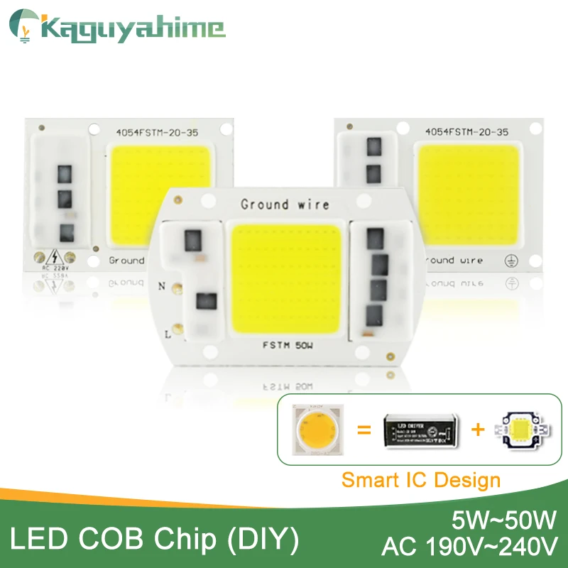 Kaguyahime lâmpada led cob integrada, chip de lâmpada led 50w, 30w, 20w, 10w, 5w, alto lúmens ...