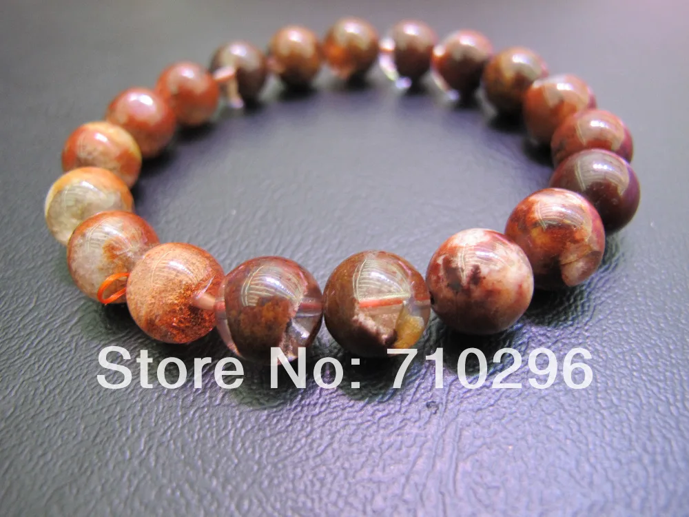 Natural Red Phantom Quartz 10mm Bracelets Gem stone quartz bracelets ...