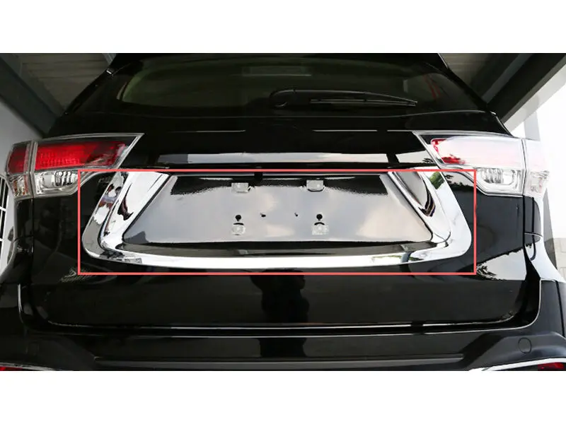 Chrome Rear License Plate Frame Cover Trim for Toyota Highlander Kluger ...