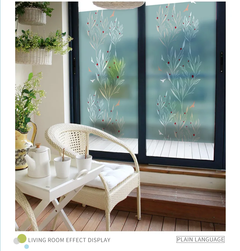 DICOR Брендовое витражное окно, декоративная пленка, цветы ...