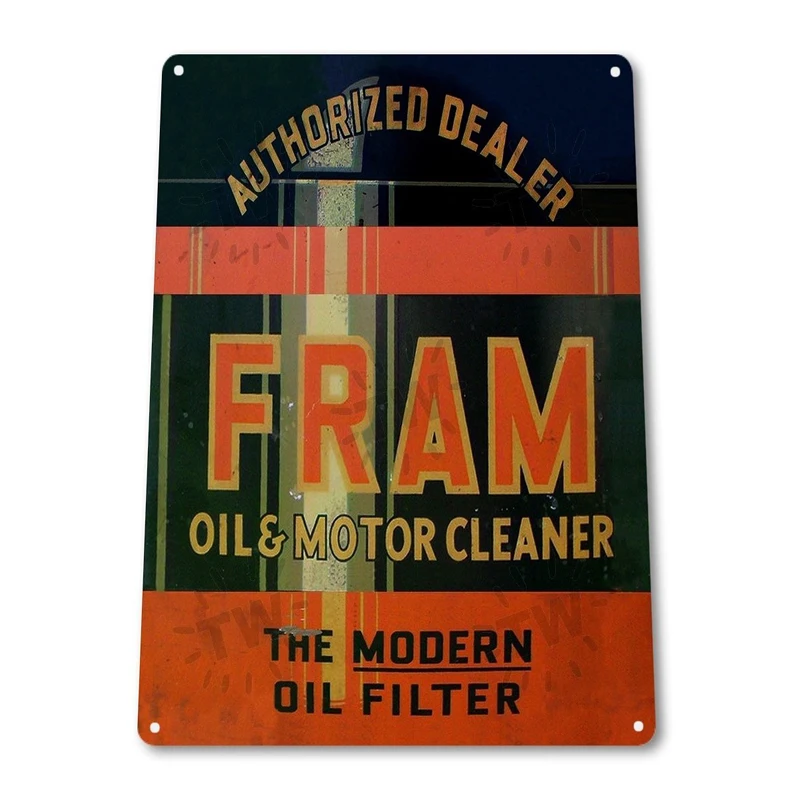 Authorized dealer oil and motor cleaner the modern oil filter. tin ...