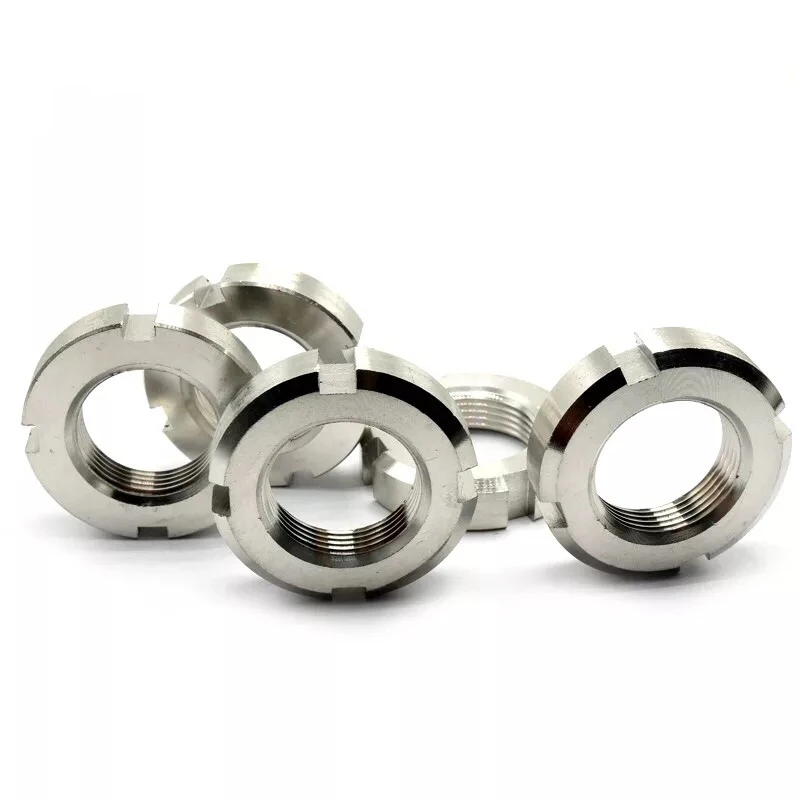 3PCS GB812 304 Stainless Steel Round Nut Retaining Ring Slotted with ...