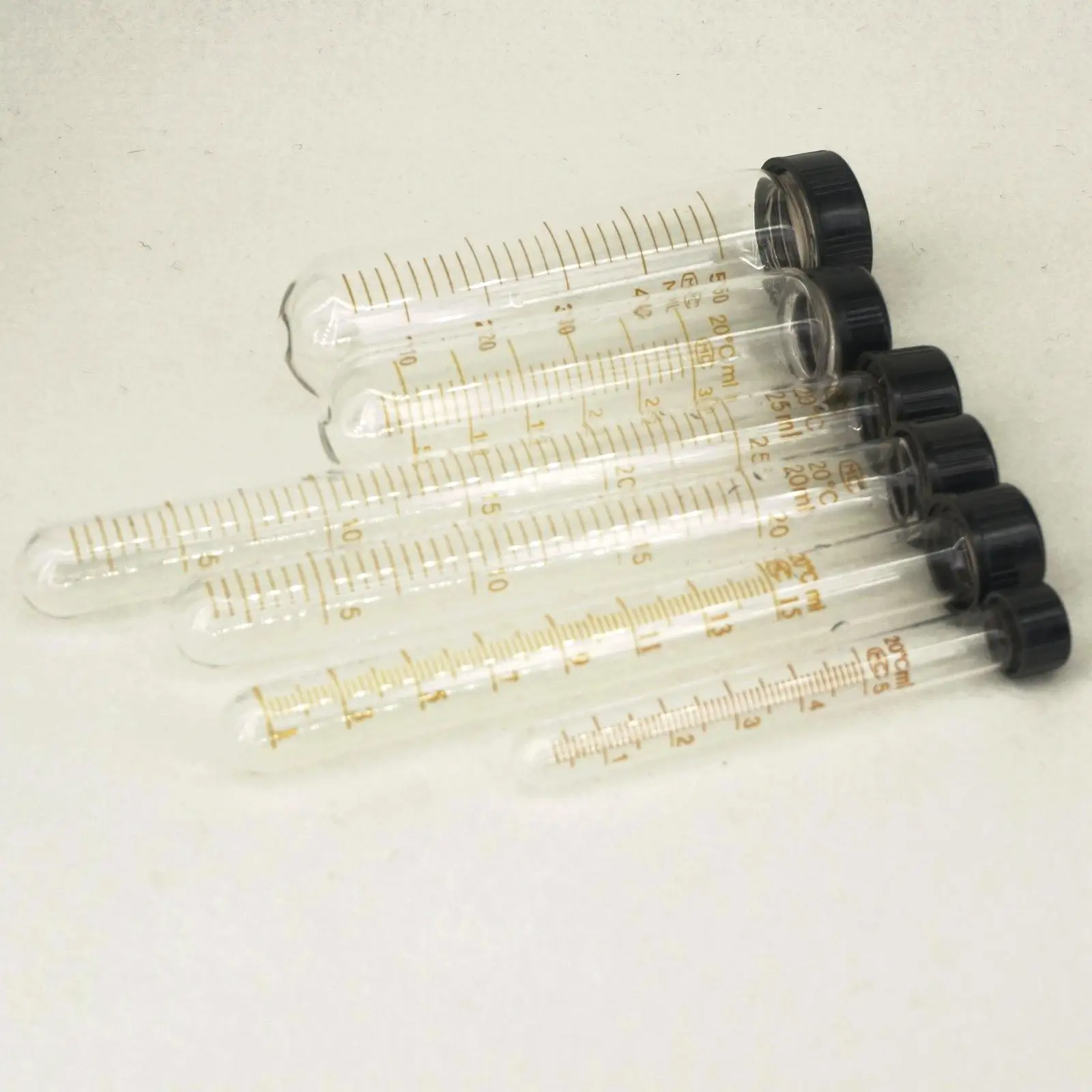 5ml/10ml/15ml/20ml/25ml/30ml/50ml Lab Clear Glass Test Tube Round ...