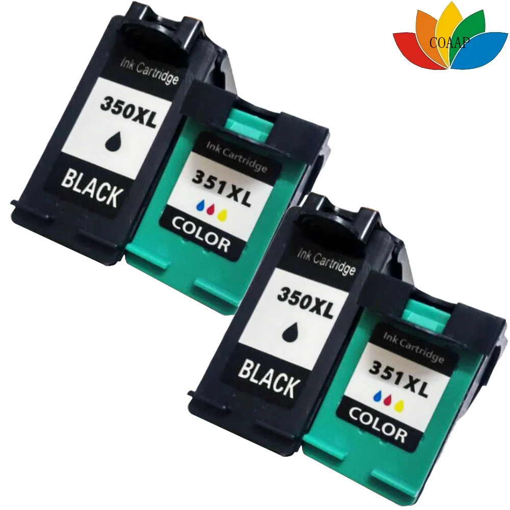 4 Cartucho de tinta Compatível para HP 351XL 350X C5280 C4480 ...