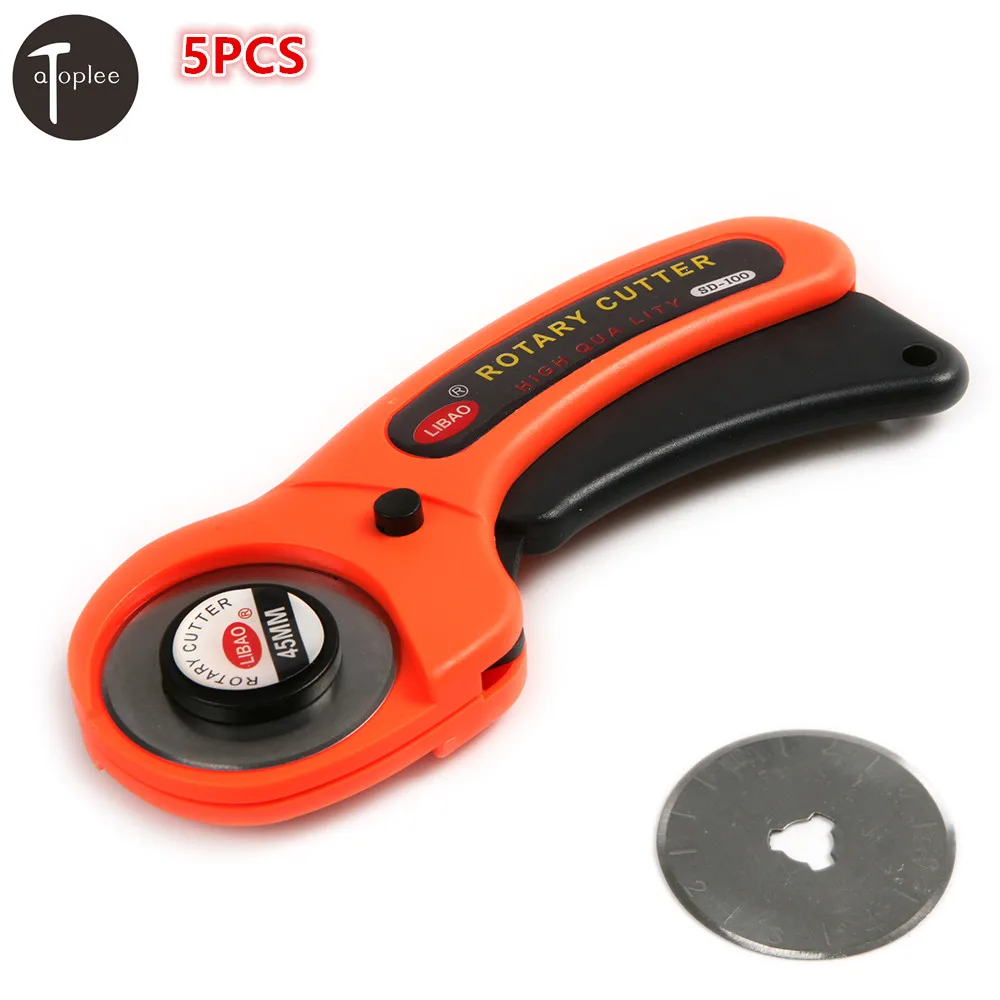 Craft Sewing Tool 45mm Rotary Cutter With Curved Handle - Fabric ...