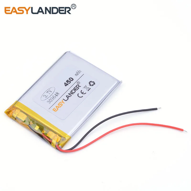 3.7V 450mAH 303648 li polymer lithium ion Li ion battery for DVR GPS ...
