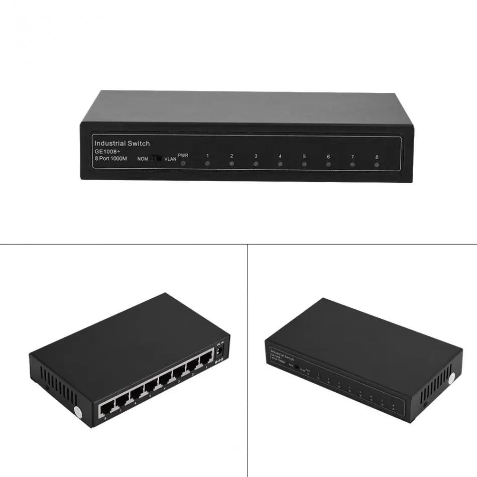 8 Ports Network Switch 8 Ports RJ45 10/100/1000Mbps Adaptive Gigabit ...