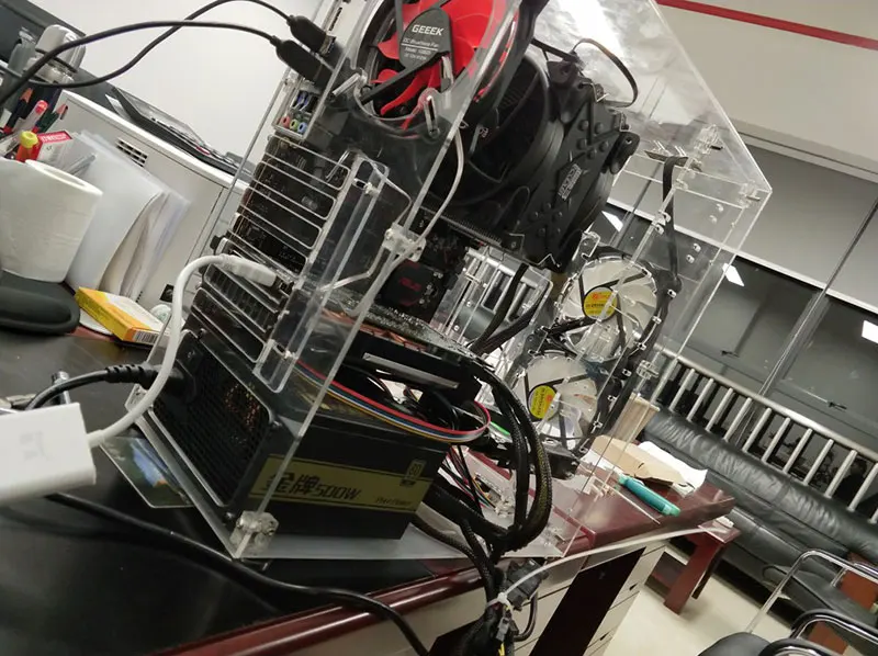 2018 Newest Desktops Acrylic All Transparent Vertical Micro/ATX ...