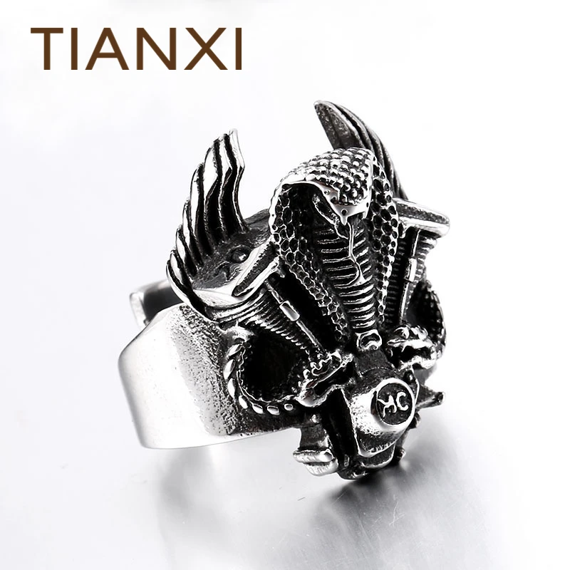TIANXI New Motorcycle Club Double Snake Engine For Man Stainless Steel ...