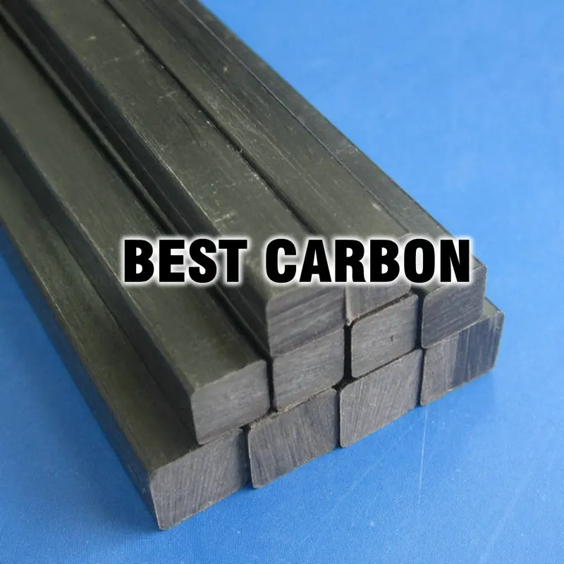 8mm X 1000mm Pultruded Square Solid Carbon Fiber Rod - Parts & Accs ...