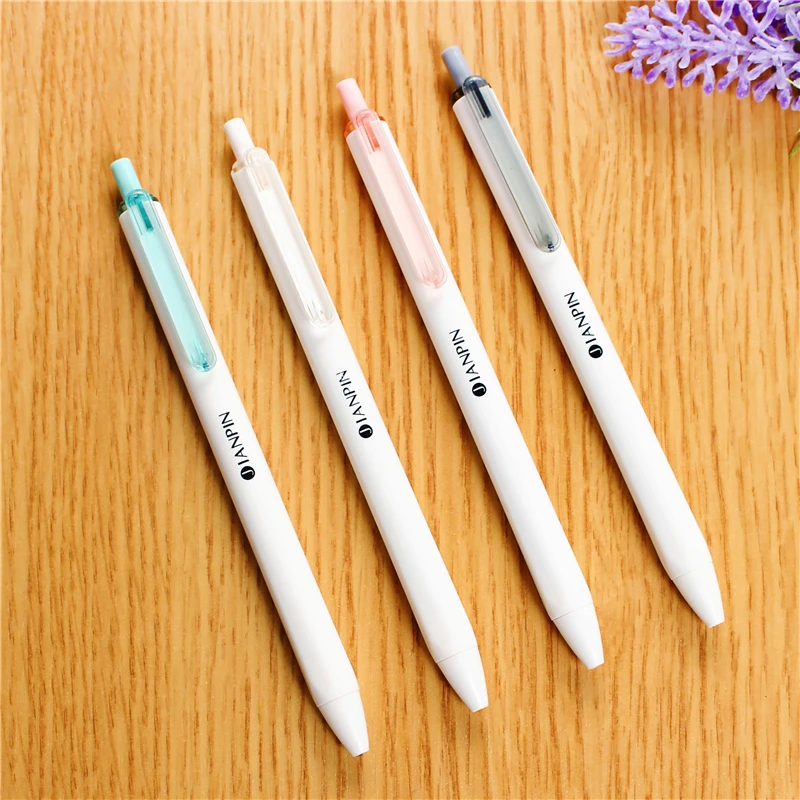 36 pcs/Lot Fresh click gel pen Crystal clip 0.5mm black ink pens ...