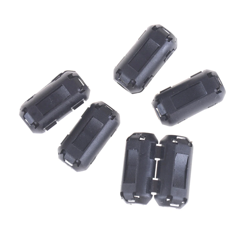 10Pcs Black Cable Wire Clamp Clip RFI EMI EMC Noise Filters Ferrite ...
