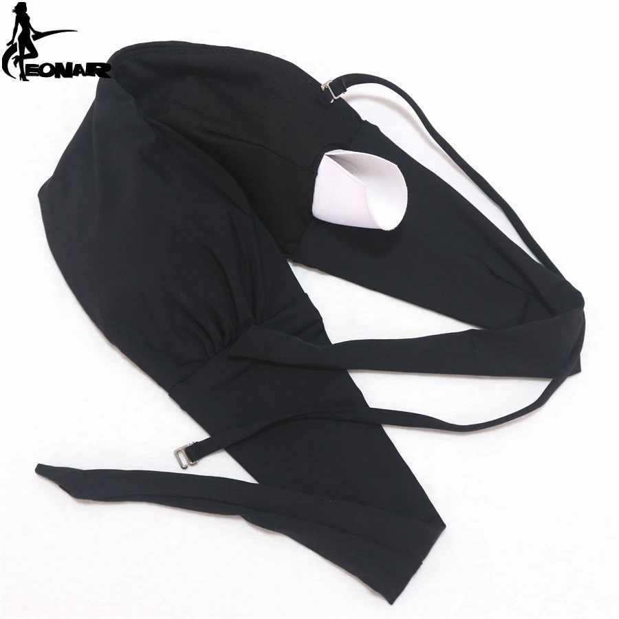 EONAR, бикини,, Одноцветный, женский купальник, бразильский, с вырезом ...