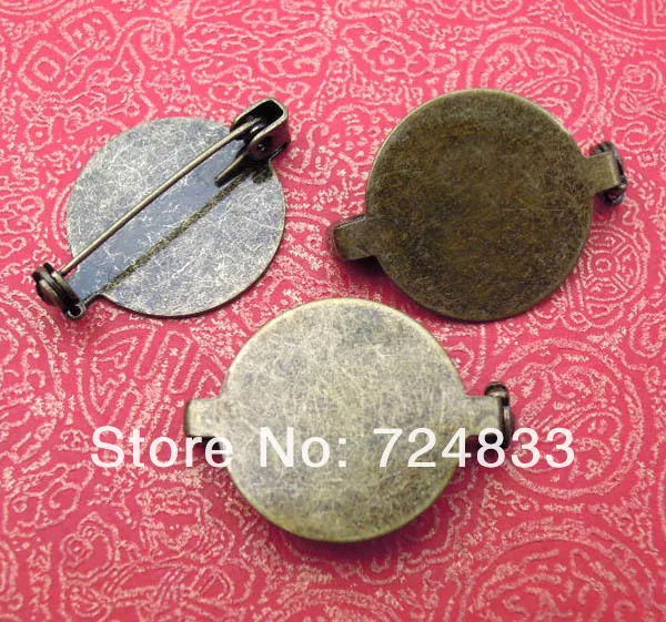 19mm-Blank-Brooch-Pins-Back-Flat-Circle-Pad-Trays-Brooches-Bases ...