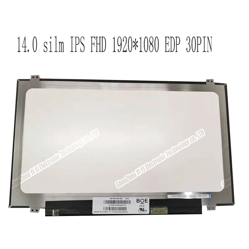 Pantalla lcd de 14 pulgadas, NV140FHM N41, B140HAN02.1, B140HAN02.0 ...