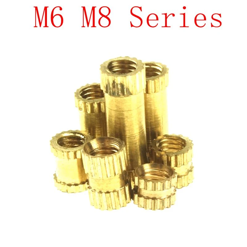 M6 M8 황동 인서트 스레드 황동 인서트 너트, 사출 성형 용 널링 너트|너트| - AliExpress