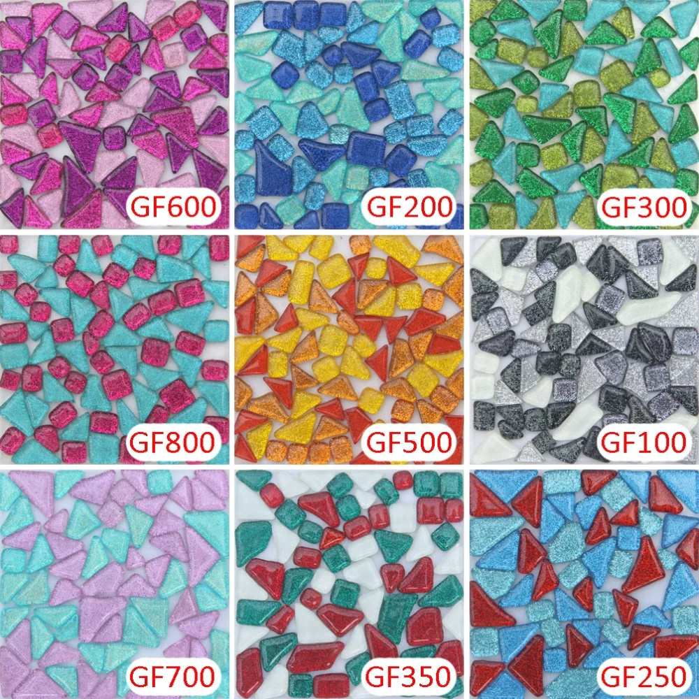 200g Glitter Crystal Mosaic Diy Craft Material Loose Crystal Glass Mosaic Tile Diy Hobbies Diy