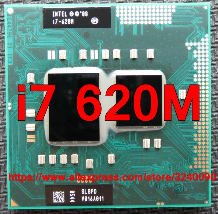 Original lntel Core i7 620M 2.66GHz i7-620M Dual-Core Processor PGA988 ...