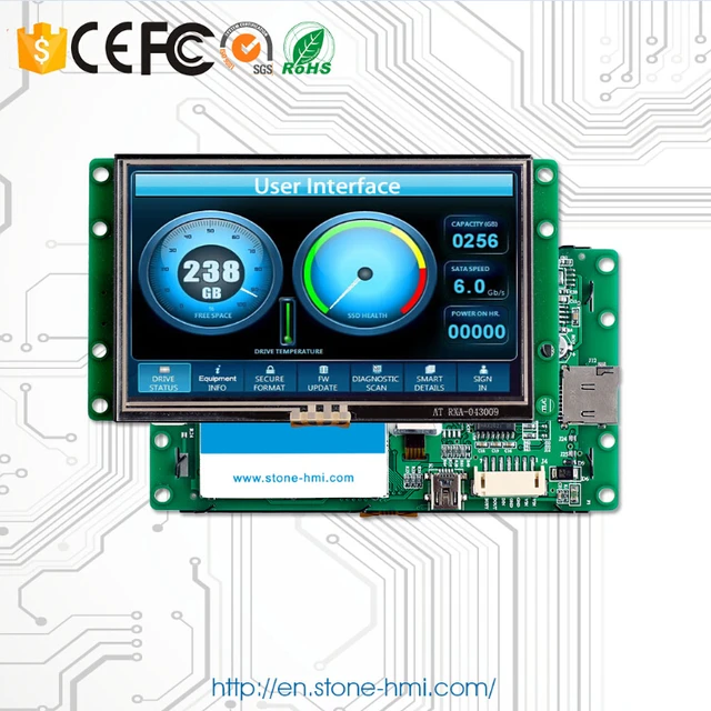 Display Module TFT LCD Touch Screen 4.3 Inch Intelligent User Interface ...