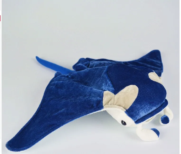 Free shipping Blue Devil Rays Fish Plush Toys Simulatio Stuffed Toys ...