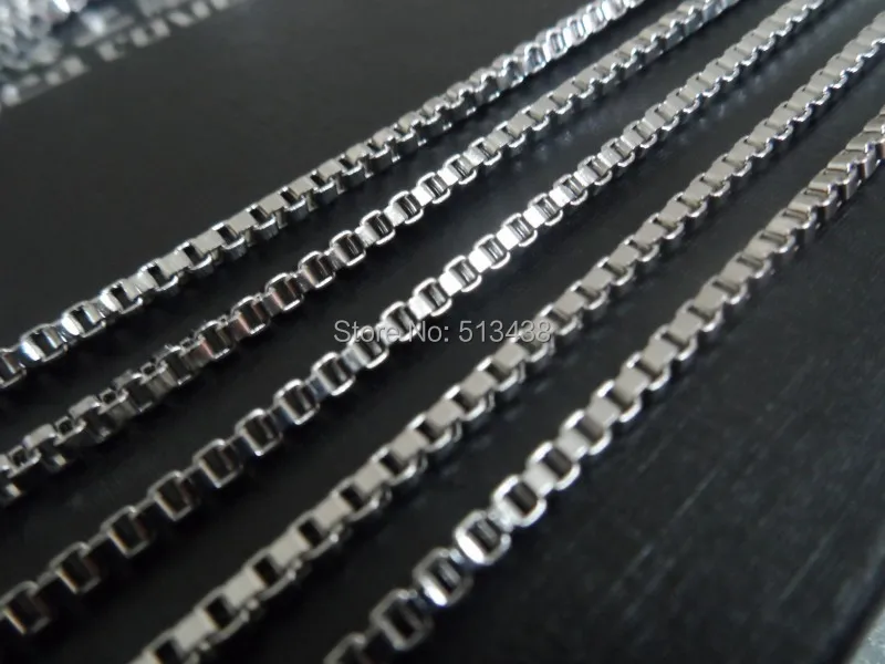 in bulk Lot of 10meter Thin 2mm wide Stainless Steel Square Box chain ...