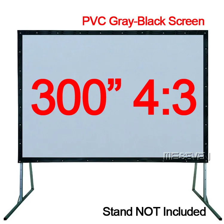 Aliexpress.com : Buy Big Size 300 inches 4:3 Foldable PVC Material Gray ...