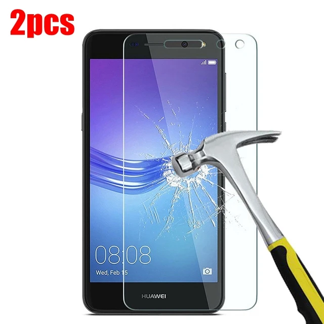 2PCS 9H premium Tempered Glass for Huawei Y5 Y6 Y7 2017 Screen ...