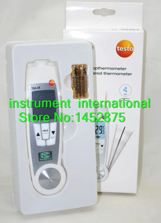 Testo 104 IR (0560 1040) infrared/penetration thermometer waterproof ...